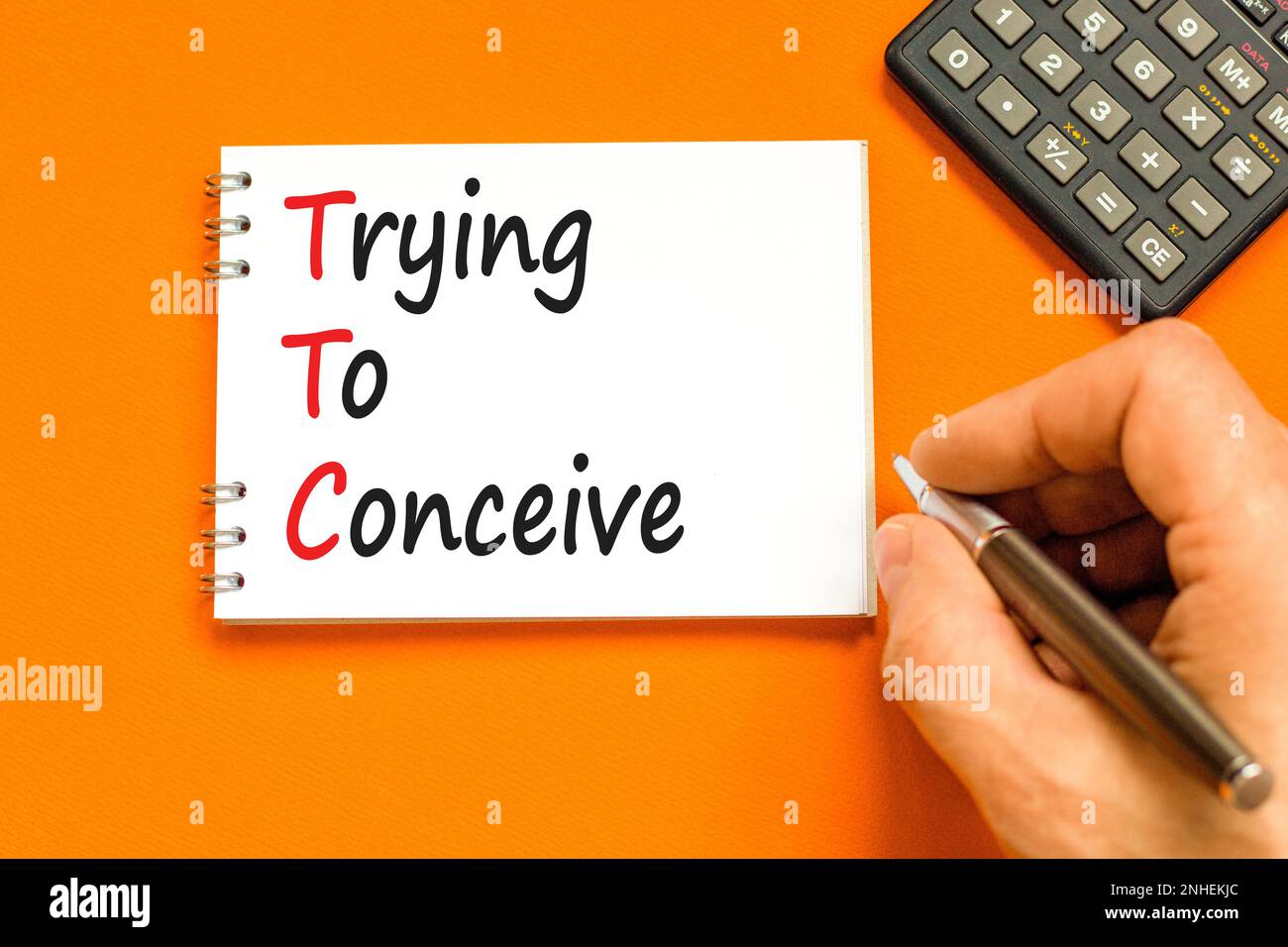 TTC trying to conceive symbol. Concept words TTC trying to conceive on ...