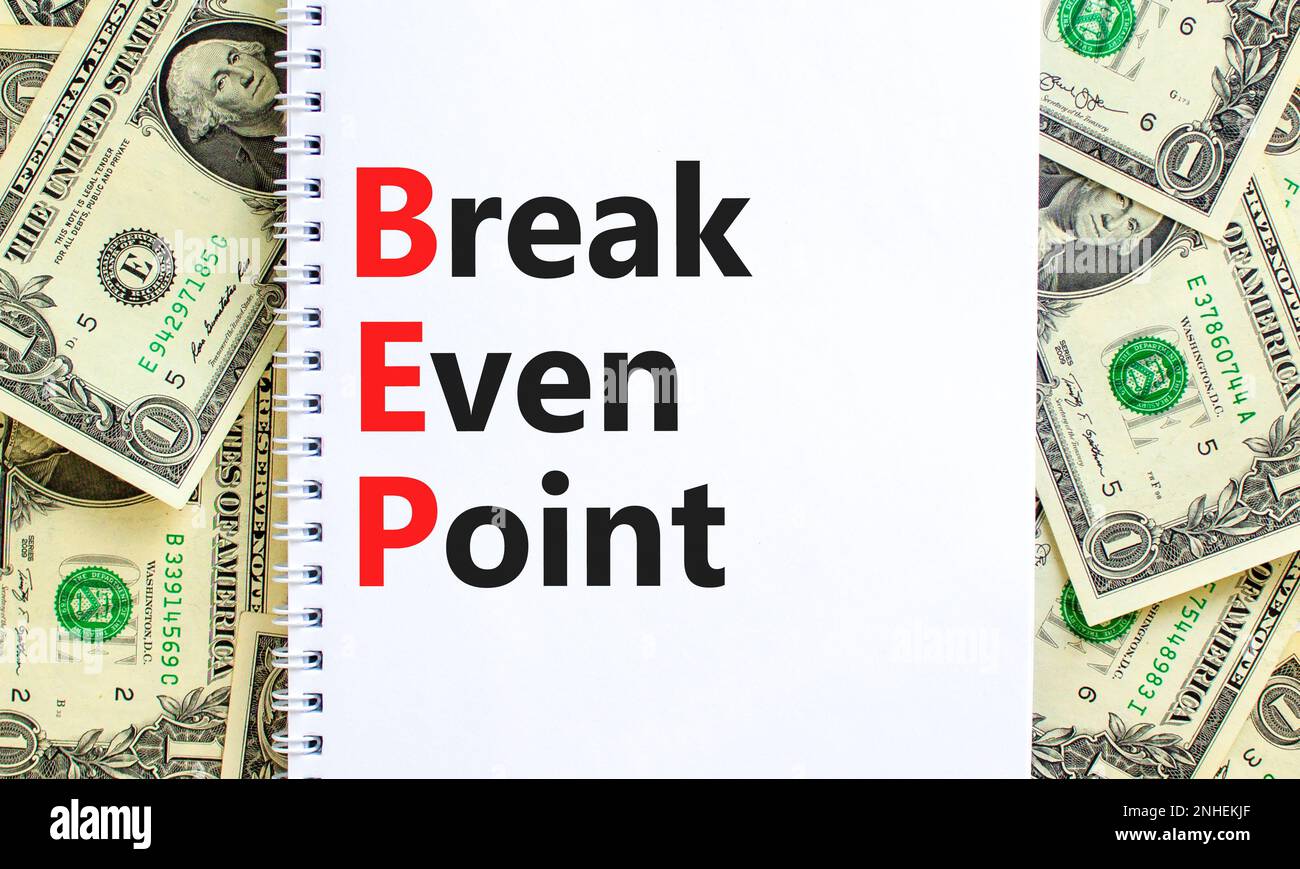BEP break even point symbol. Concept words BEP break even point on ... BEP break even point symbol. Concept words BEP break even point on ...