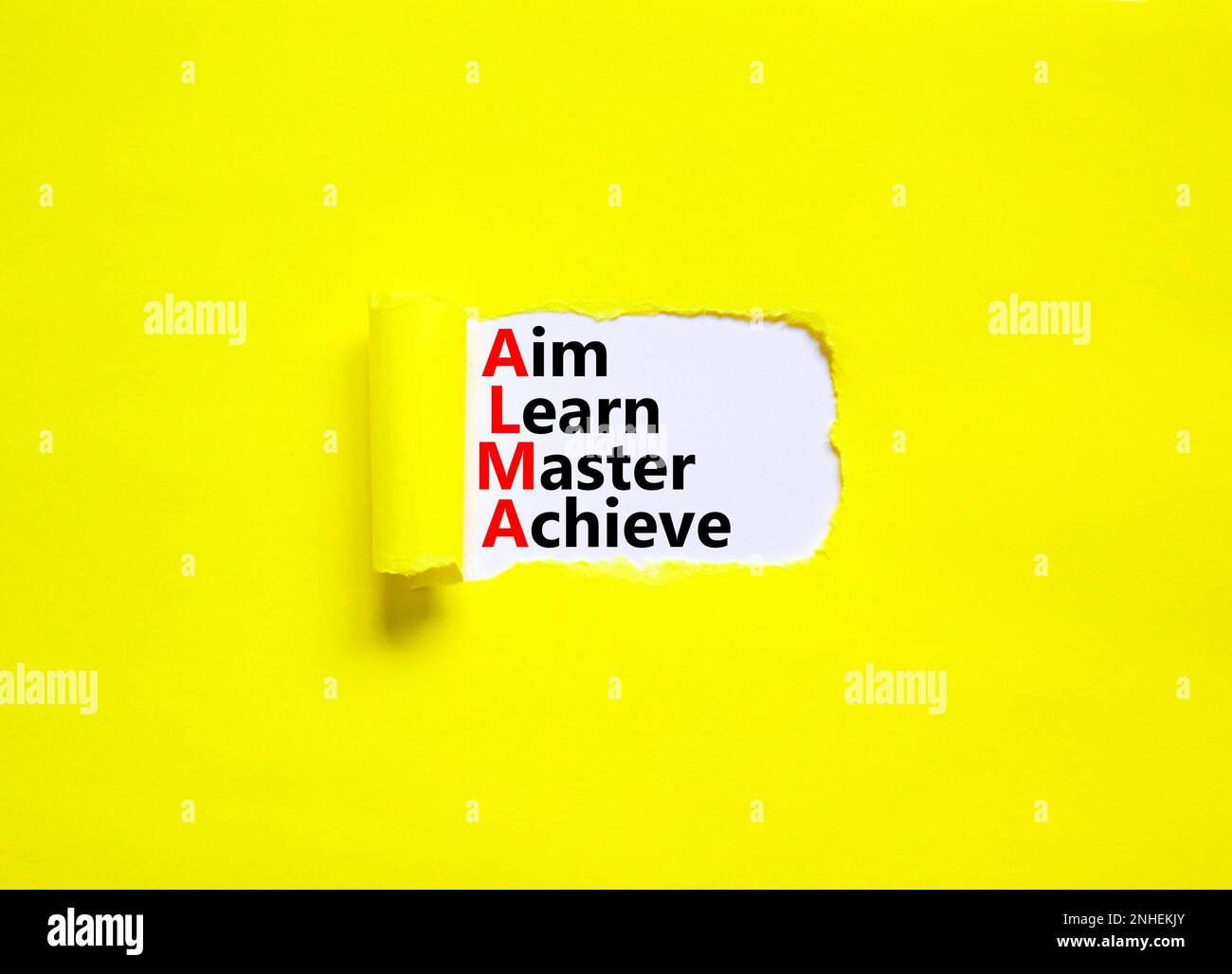 ALMA aim learn master achieve symbol. Concept words ALMA aim learn ...