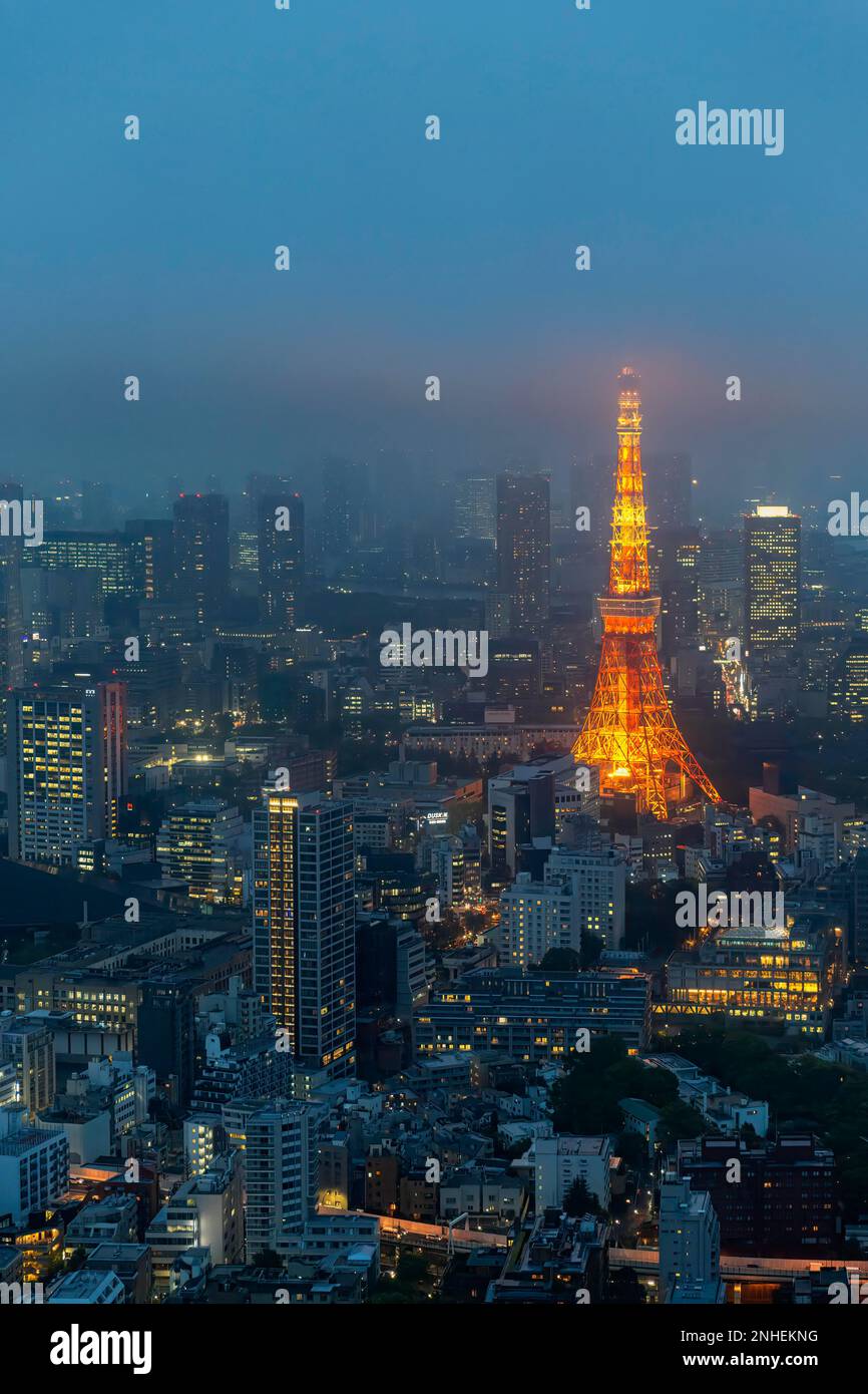Tokyo Japan. Aerial view of Tokyo Tower Stock Photo - Alamy