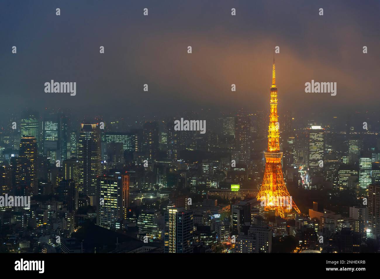 Tokyo Japan. Aerial view of Tokyo Tower Stock Photo - Alamy