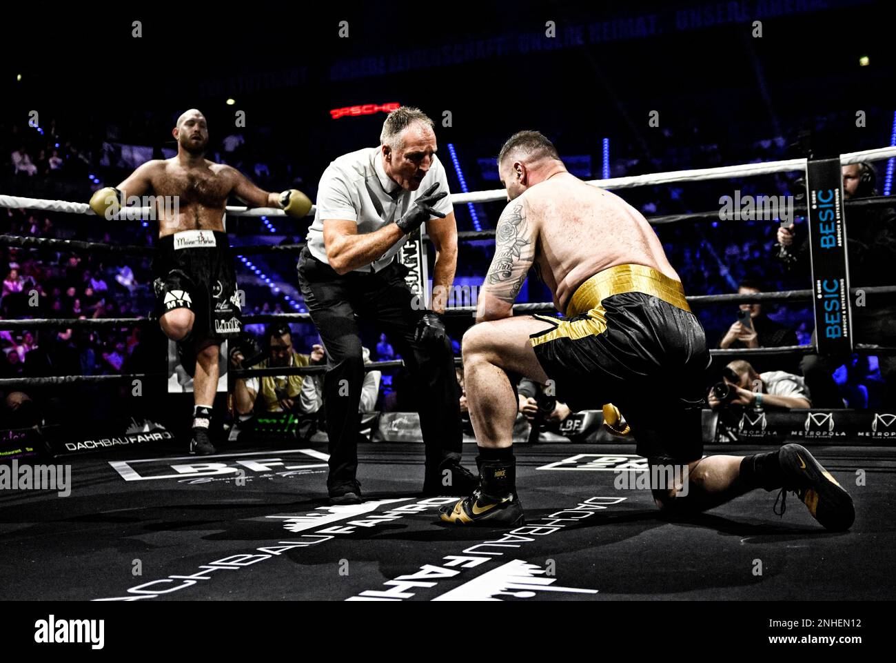 Boxing, Daniel Dietz GER (black trousers) vs Marko Vucevic CRO (golden ...