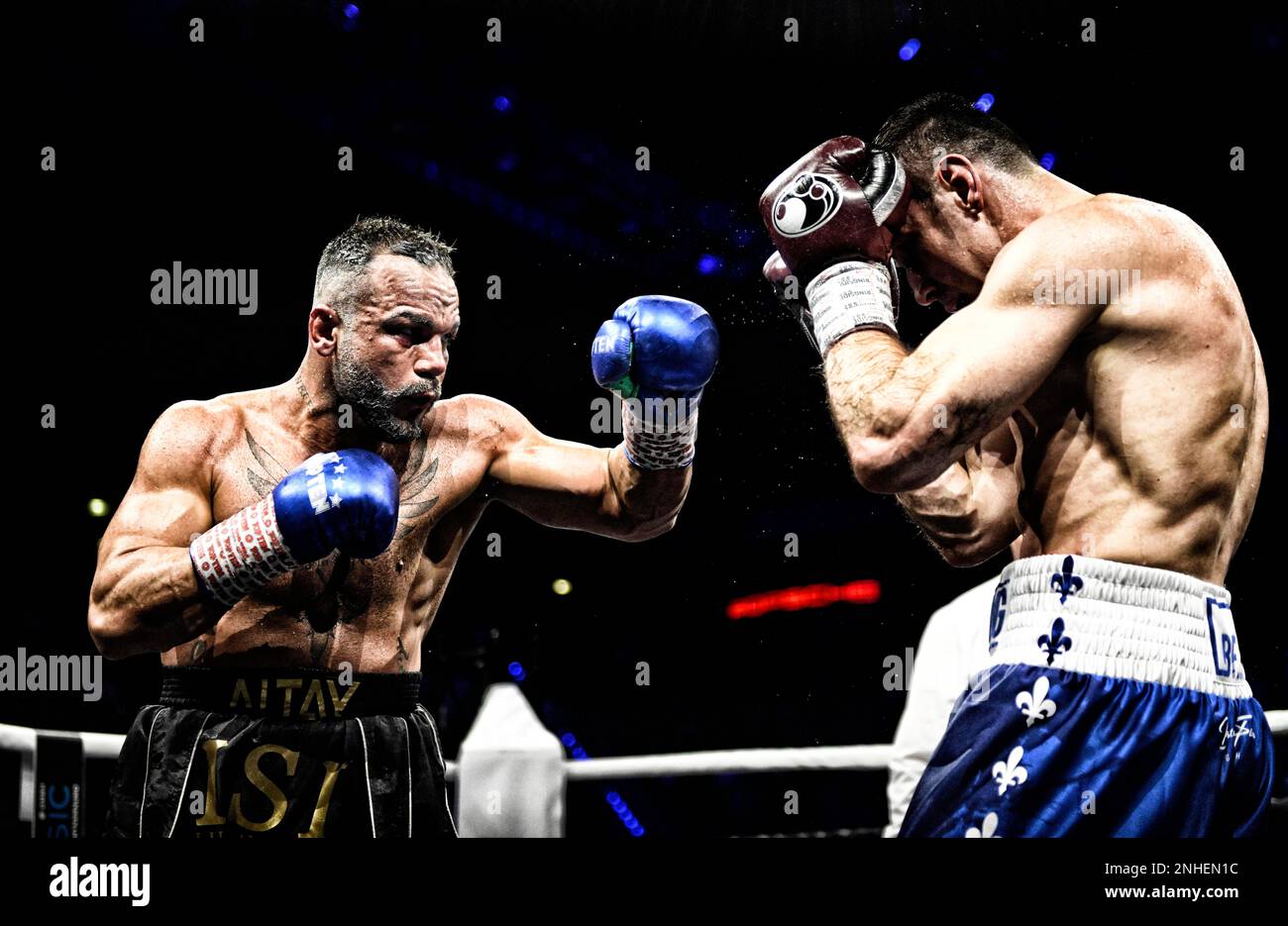 Boxing, Felix Sturm GER (blue trousers) vs Suekrue Altay TUR (black ...