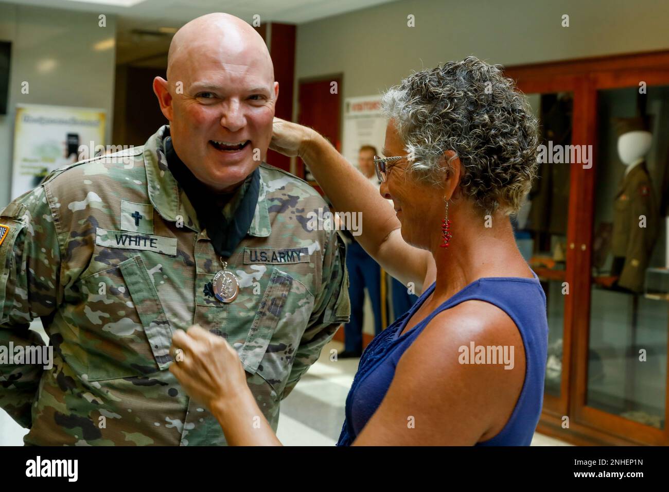 Lt. Col. Josh White, of U.S. Army Central, receives the Honorable Order ...