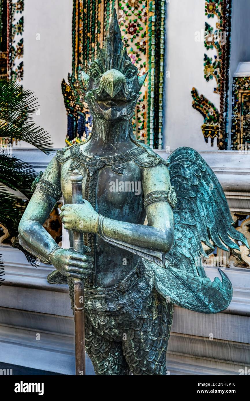 Bird Guardian Statue Grand Palace Bangkok Thailand Palace was home of ...