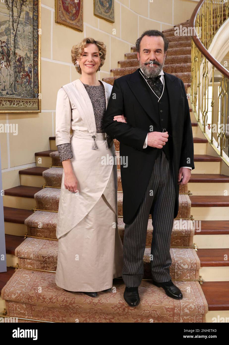 Actors Eva Martín and Manuel Regueiro pose during the exclusive ...