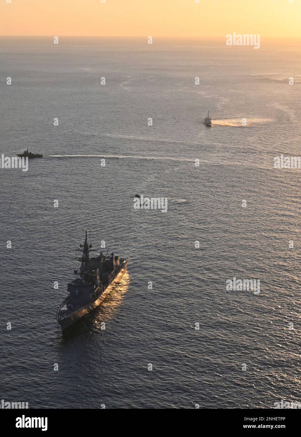 An aerial photo taken from Yomiuri's helicopter shows the Japanese ...