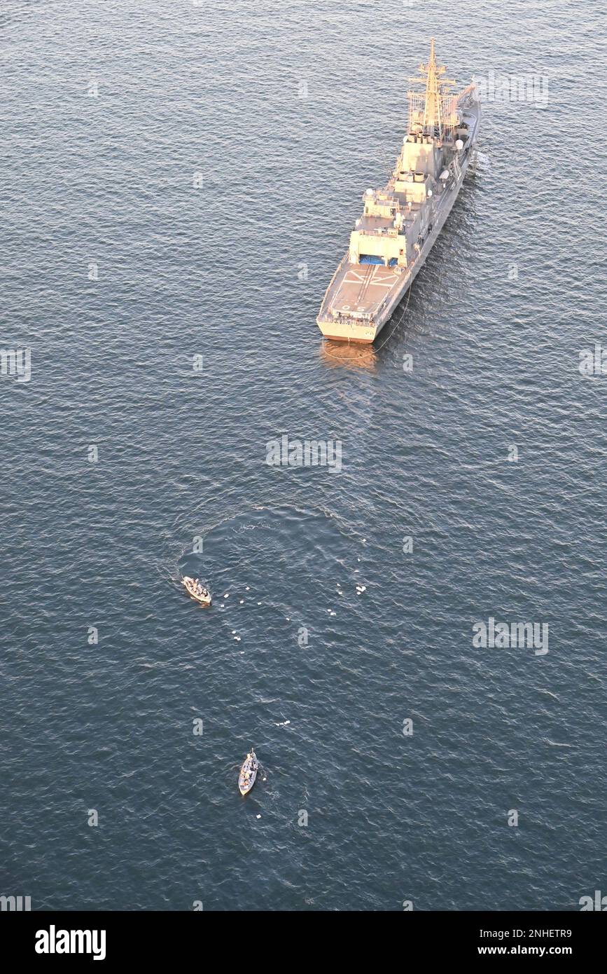 An aerial photo taken from Yomiuri's helicopter shows the Japanese ...
