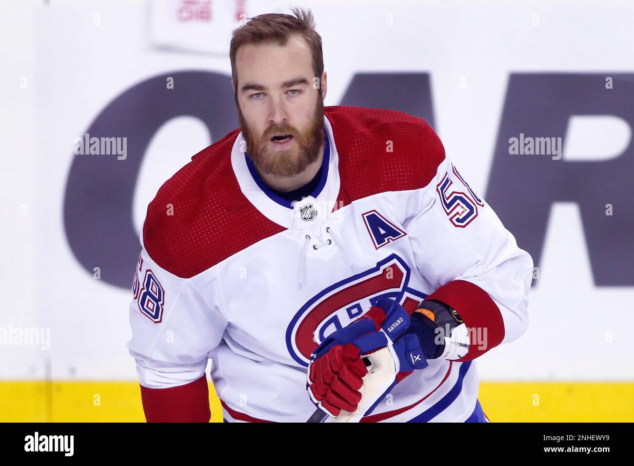 NHL profile photo on Montreal Canadiens player David Savard at a game ...