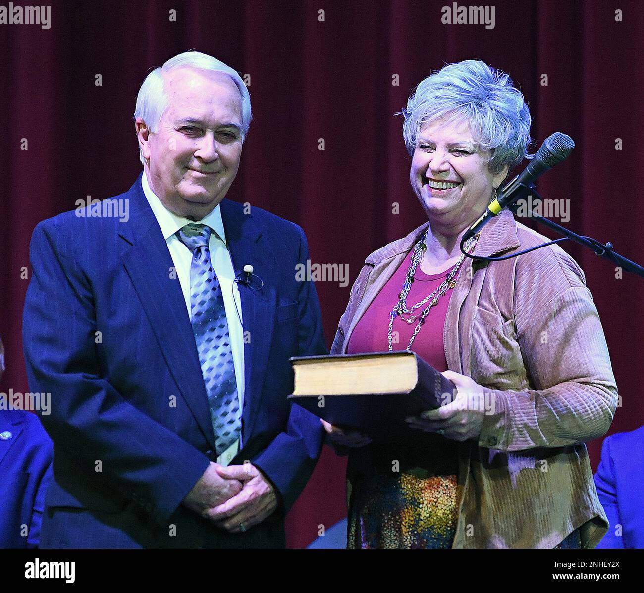 Re-elected Yuma city council member Gary Knight, left, and his wife ...