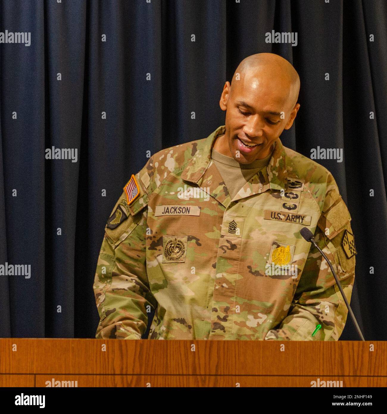 Outgoing Western Sector Senior Enlisted Advisor, CSM Michael Jackson ...