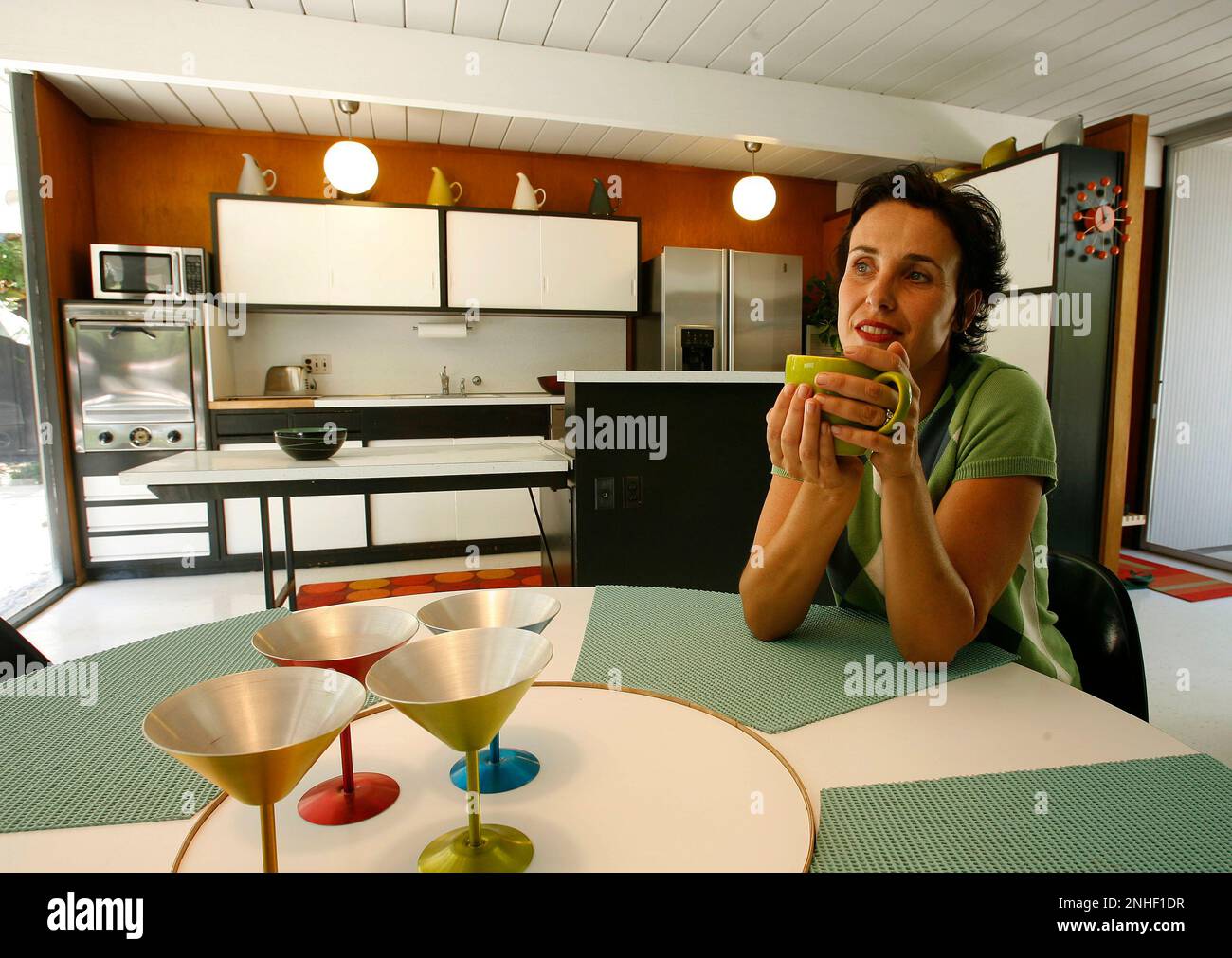 eichler 096 mac.jpg Monika in her original looking Eichler dinning room ...