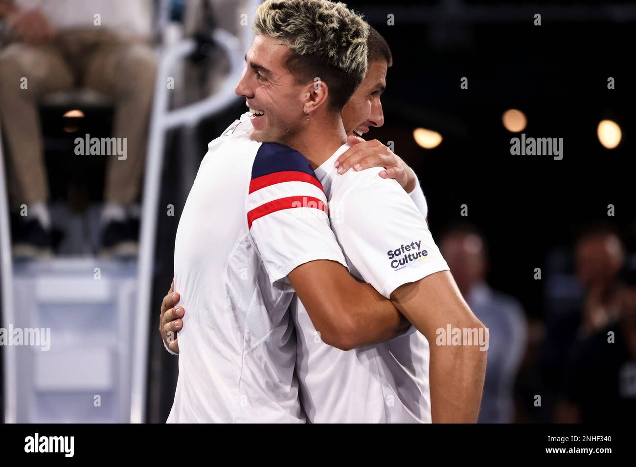 ADELAIDE, AUSTRALIA - JANUARY 09: Thanasi Kokkinakis of Australia ...