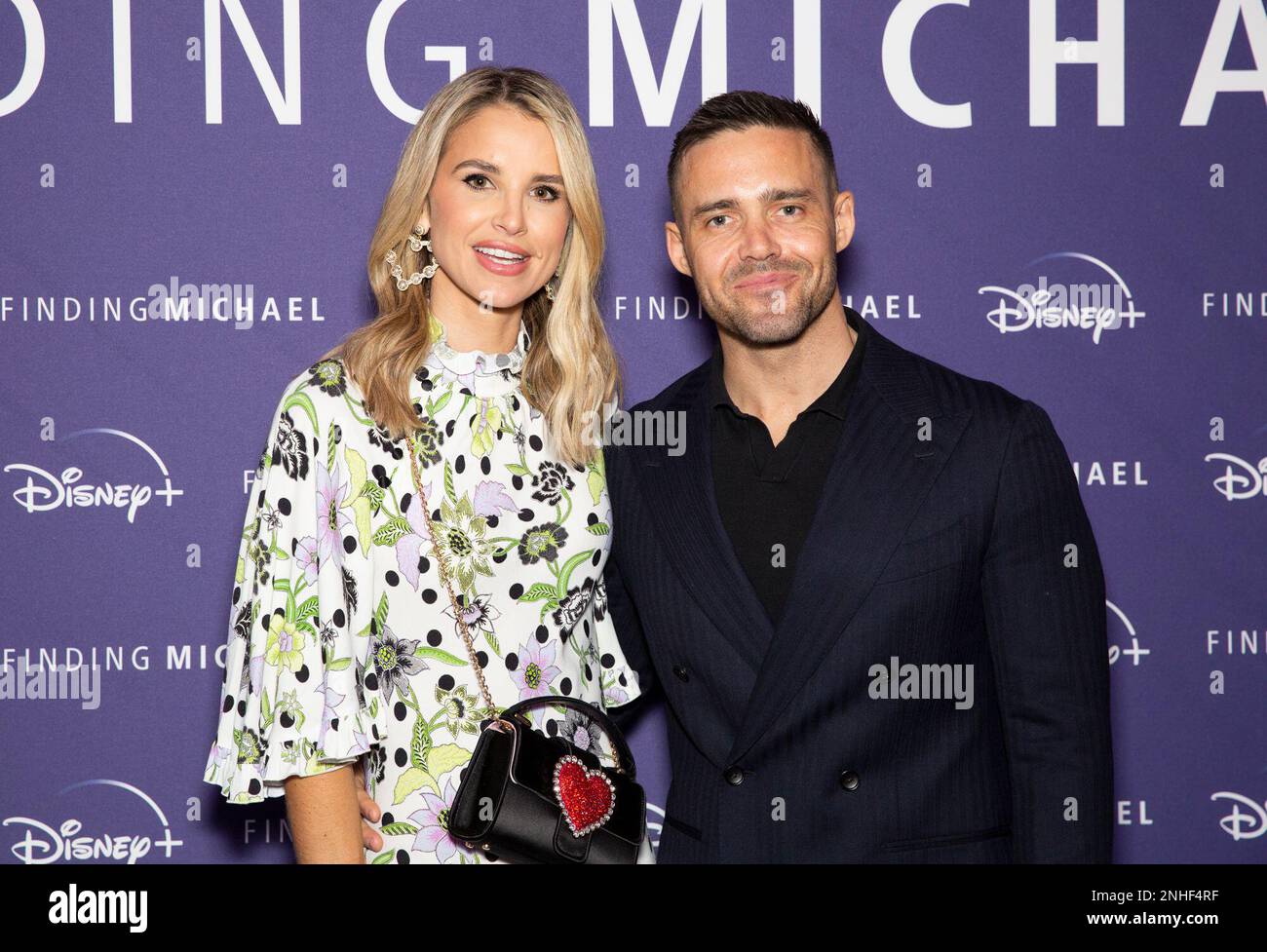 Vogue Williams (left) and Spencer Matthews attending the premiere of ...
