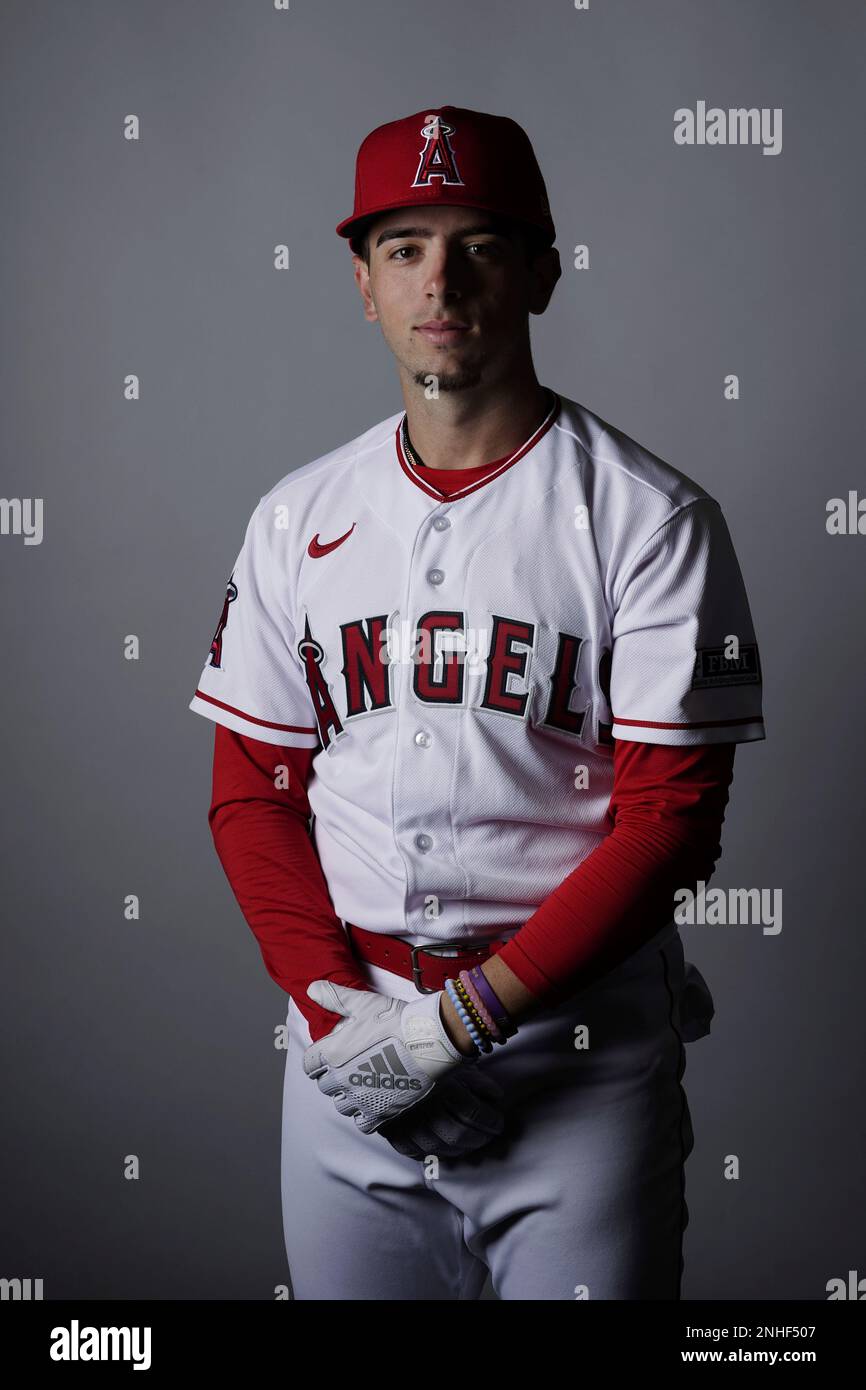 This is a 2023 photo of Zach Neto. This image reflects the Los Angeles ...