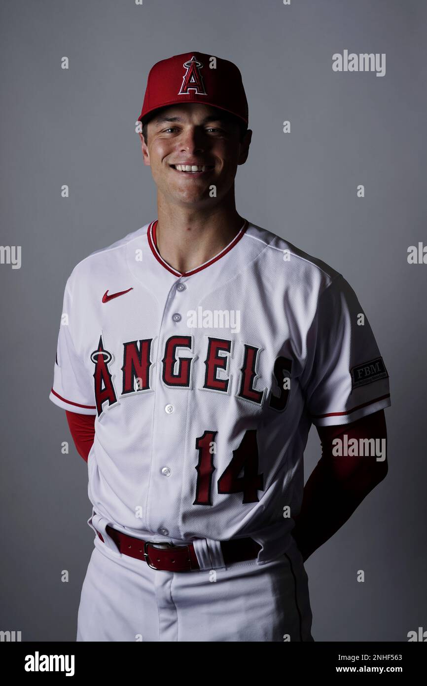 This is a 2023 photo of Logan O'Hoppe. This image reflects the Los ...