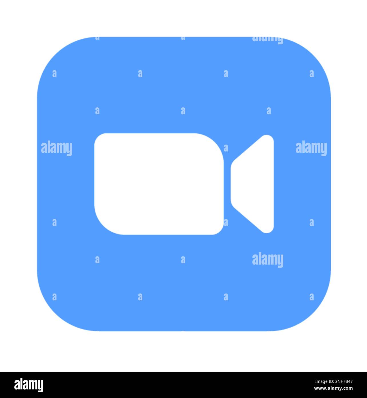 Zoom social media app icon. Square shape vector illustration Stock ...