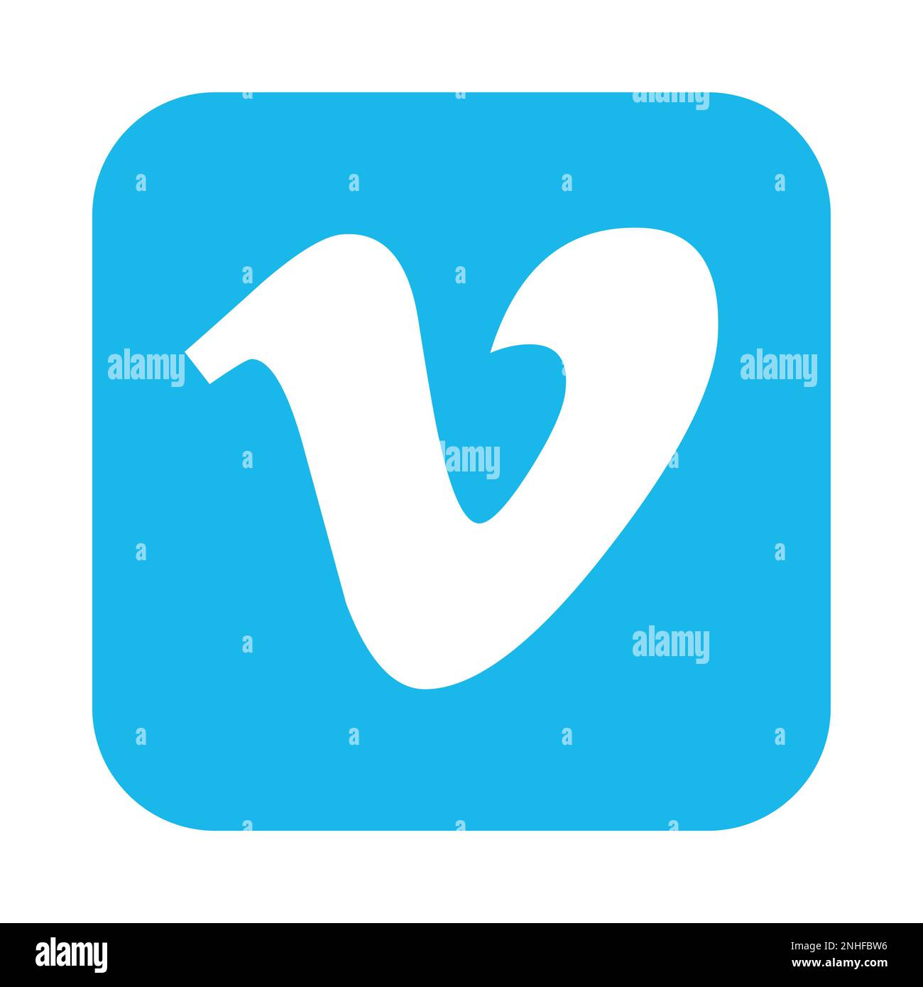 Vimeo social media app icon. Square shape vector illustration Stock ...
