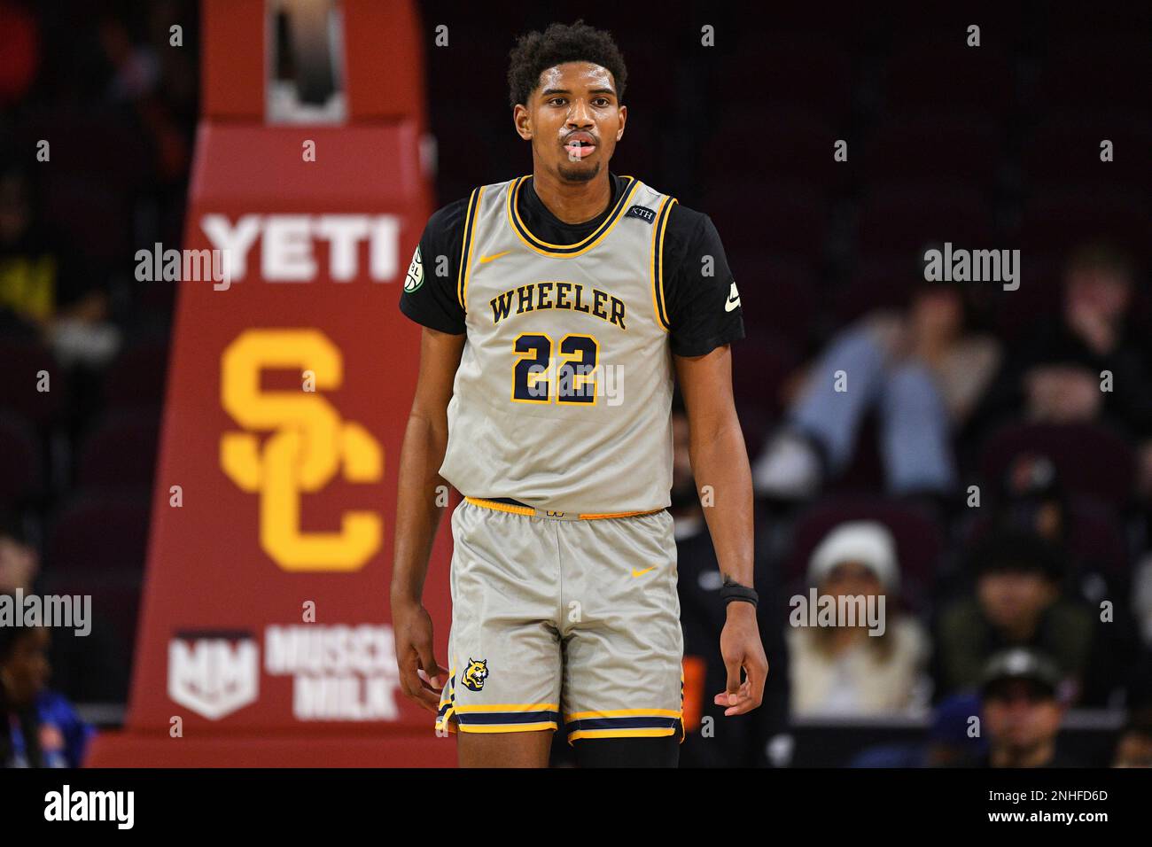 LOS ANGELES, CA - JANUARY 07: Wheeler forward Arrinten Page looks on ...