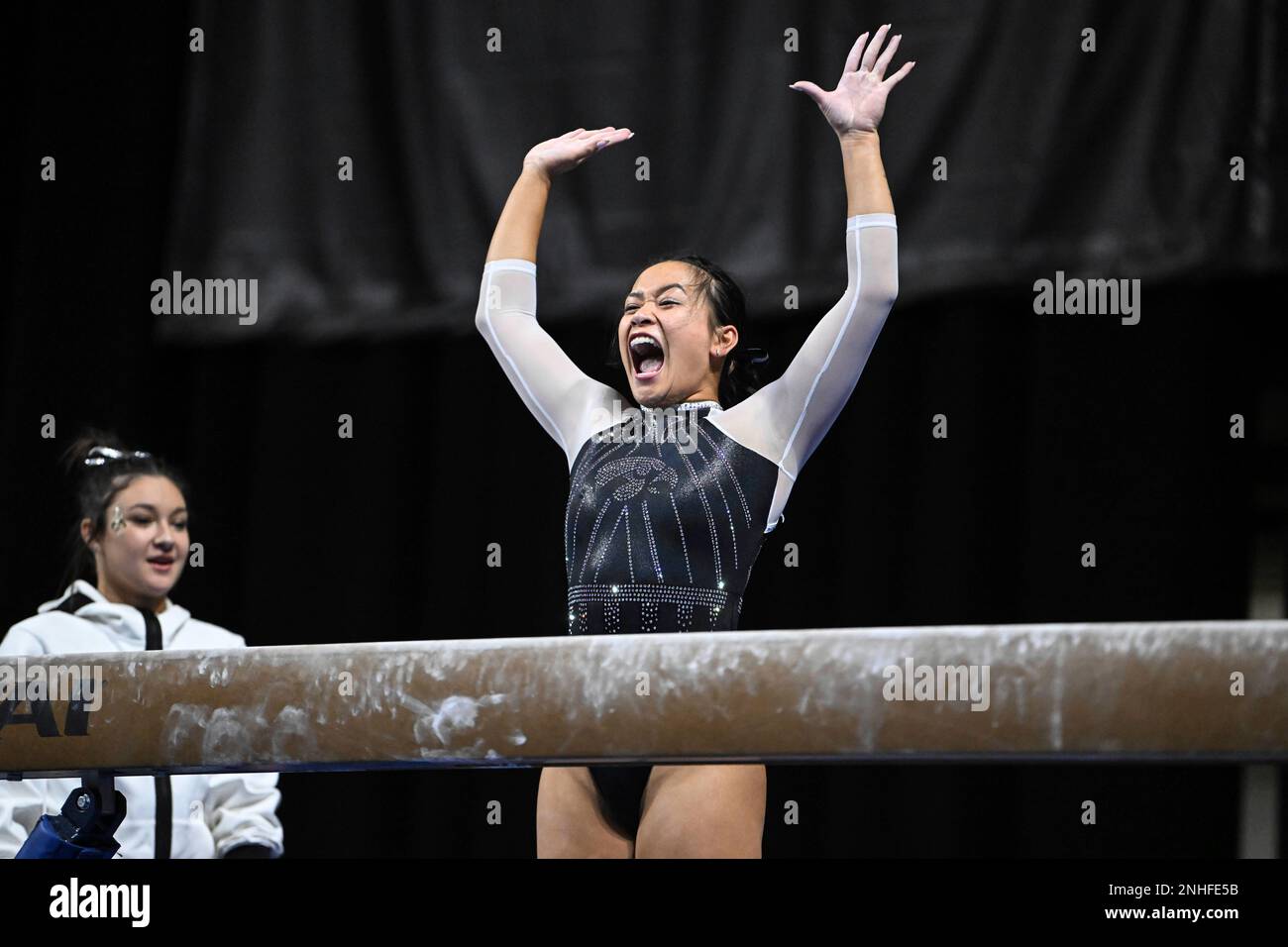 January 7, 2023: ADELINE KENLIN from the University of Iowa competes on ...