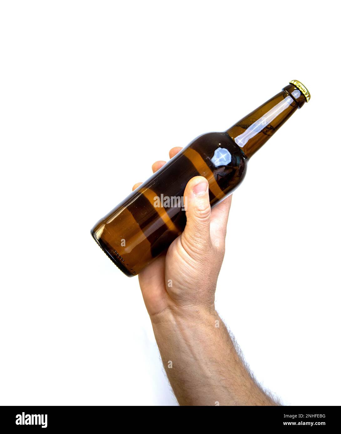 Beer bottle in hand hi-res stock photography and images - Alamy