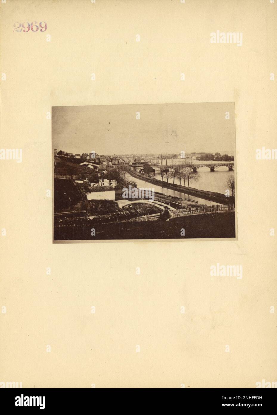 Georgetown Bridge across the Potomac River 19th Century Mathew Brady ...