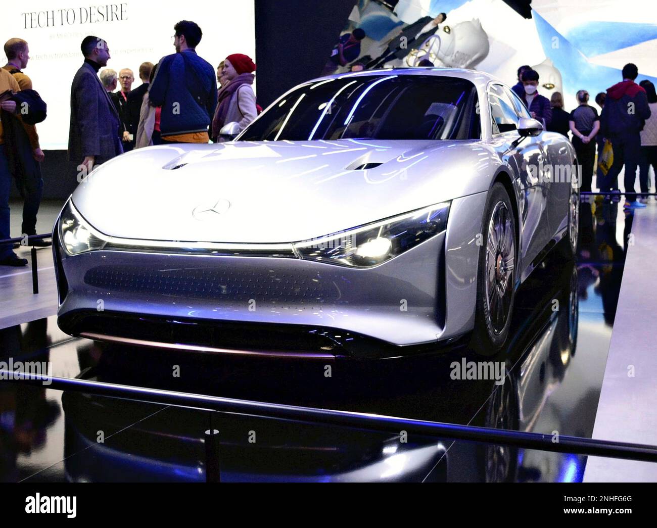 Mercedes Benz displays a new electric vehicle prototype car at CES in ...