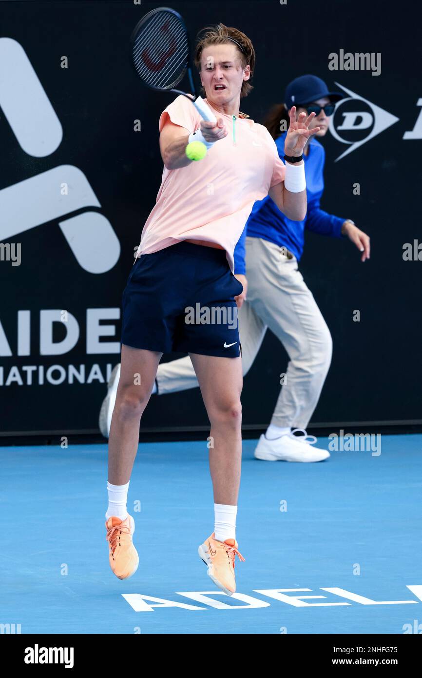 ADELAIDE, AUSTRALIA - JANUARY 07: Sebastian Korda of United States ...