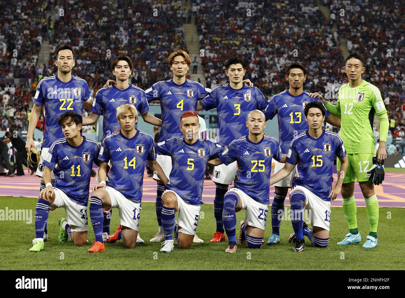 AL-RAYYAN - (Top Row LR) Maya Yoshida of Japan, Ao Tanake of Japan, Ko ...