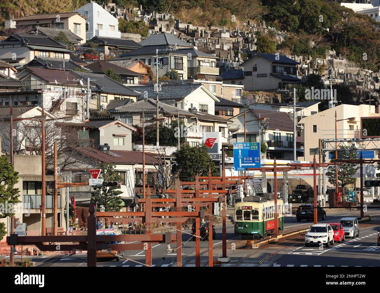 The Nagasaki Electric Tramway, a private tram system, operates surface ...