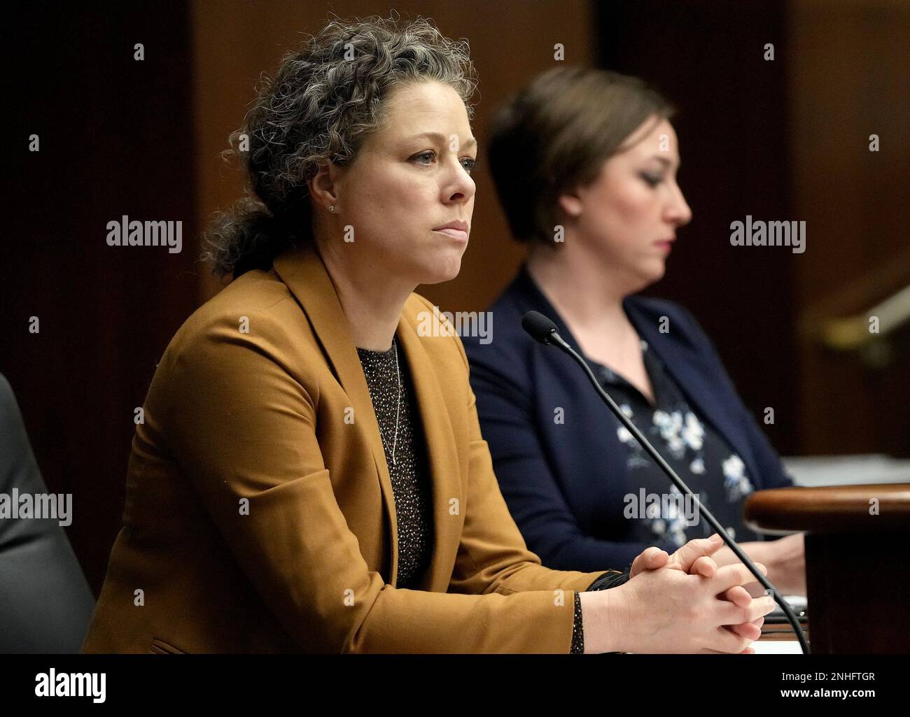 Dr. Sarah Traxler, an M.D. at Planned Parenthood, listens to a question ...