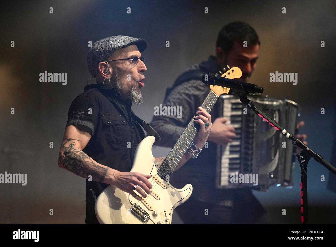 The musical group Fito y Fitipaldis during a concert at the Euskalduna ...