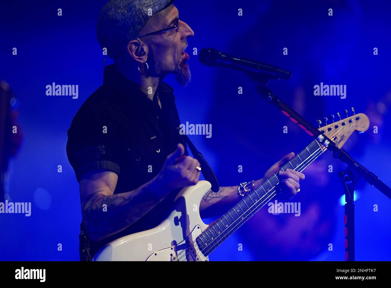 The musical group Fito y Fitipaldis during a concert at the Euskalduna ...