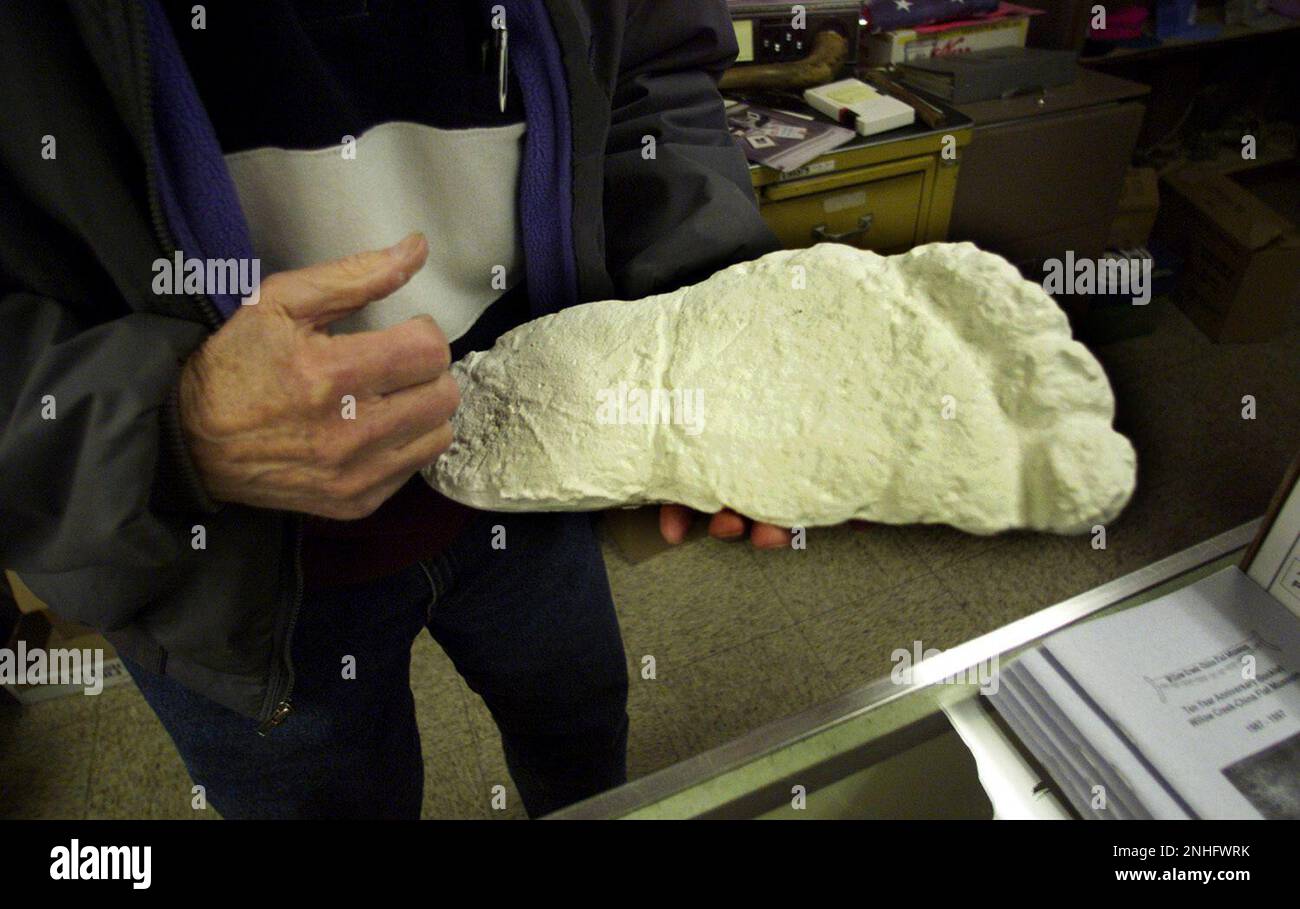 BIGFOOT 3/C/17JAN99/SC/MAC Willow Creek, Ca. Museum, home to a vase ...