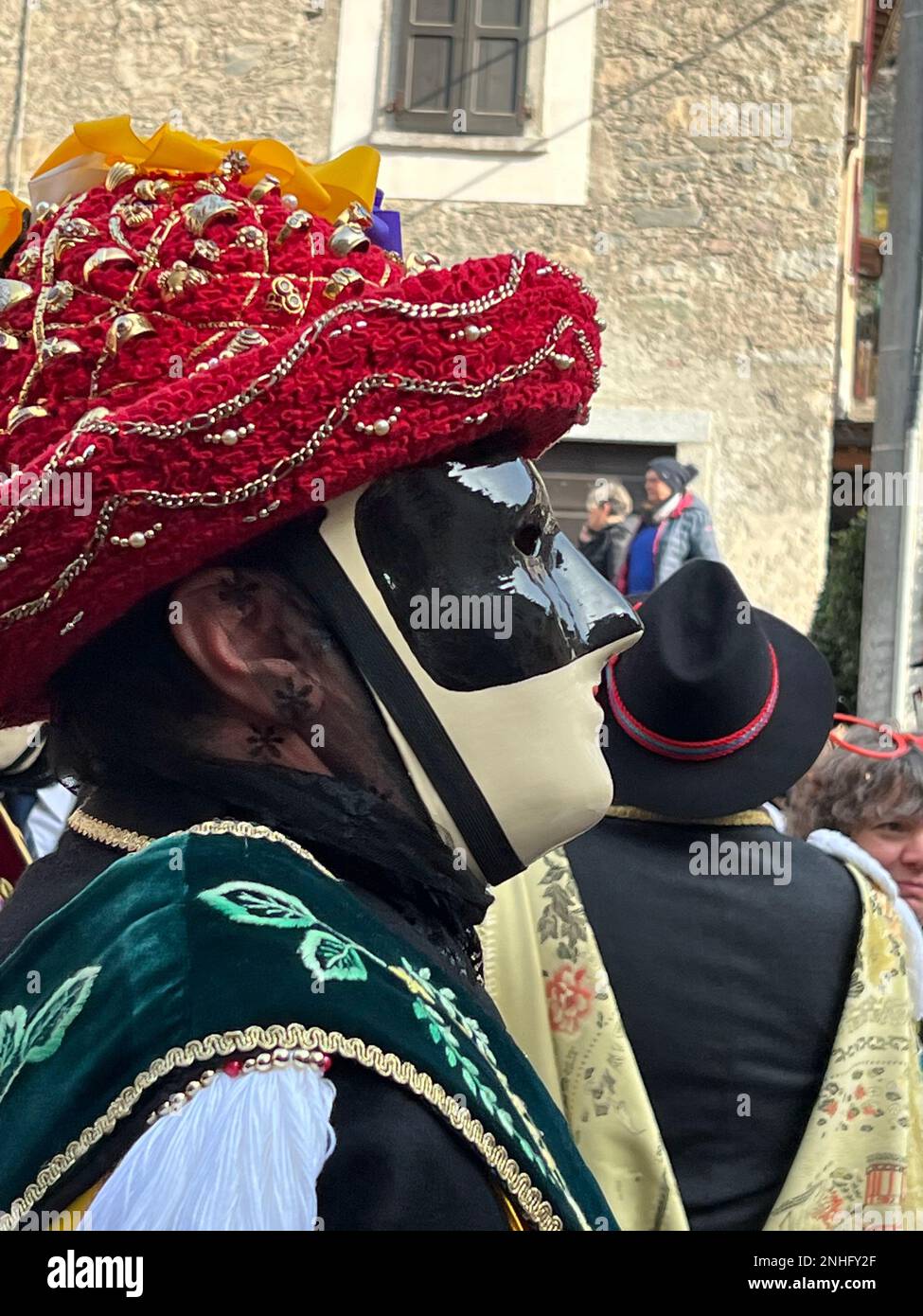Bagolino carnival, the balari Stock Photo - Alamy