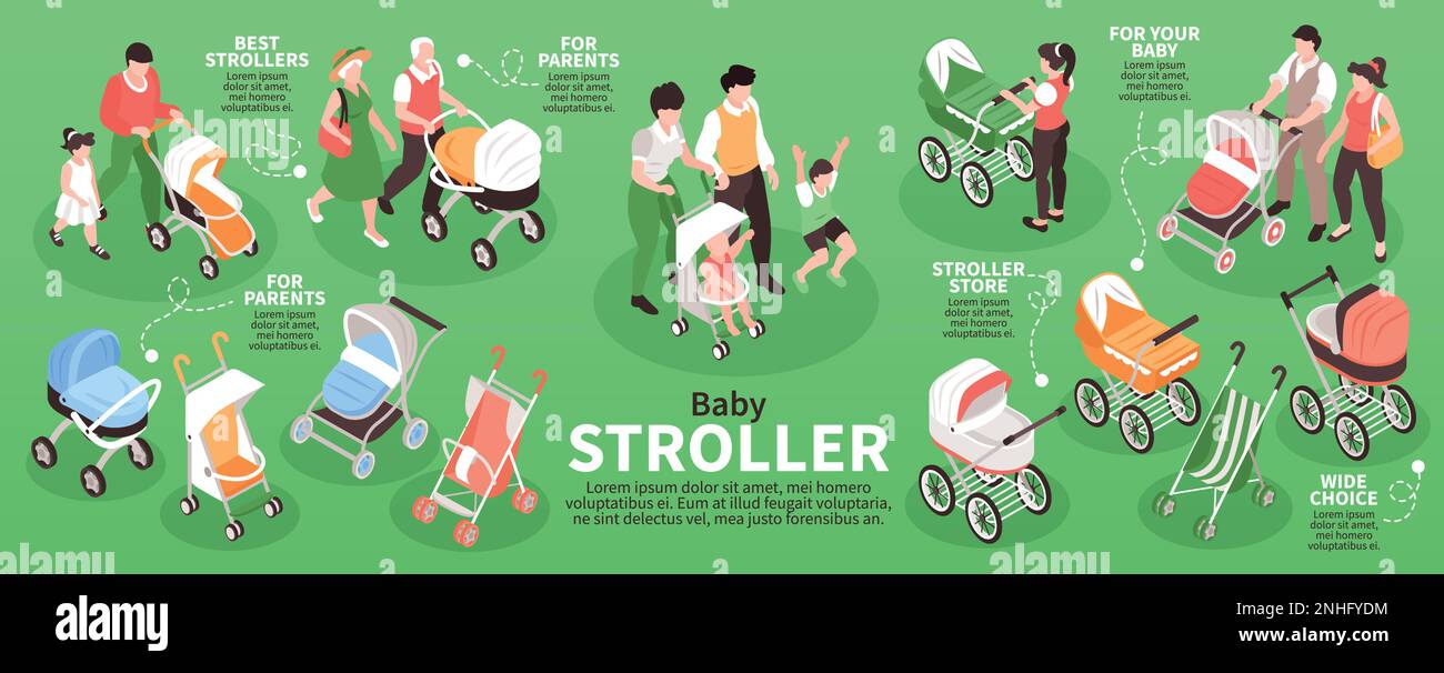 Child buggy trolley Stock Vector Images - Alamy