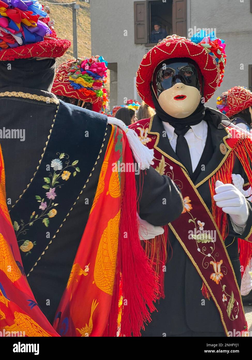 Bagolino carnival, the balari Stock Photo - Alamy
