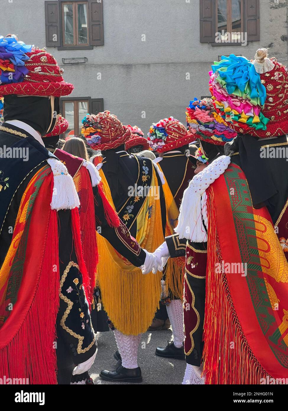 Detail of the Balari costume from Bagolino carnival Stock Photo - Alamy