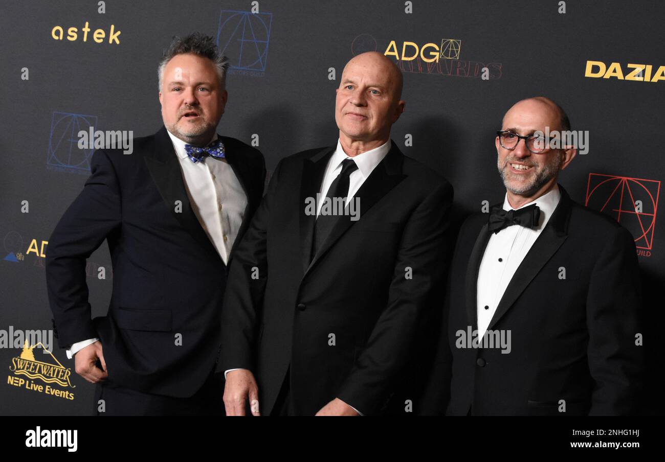 Los Angeles, California, USA 18th February 2023 Patrick Howe (C) and ...