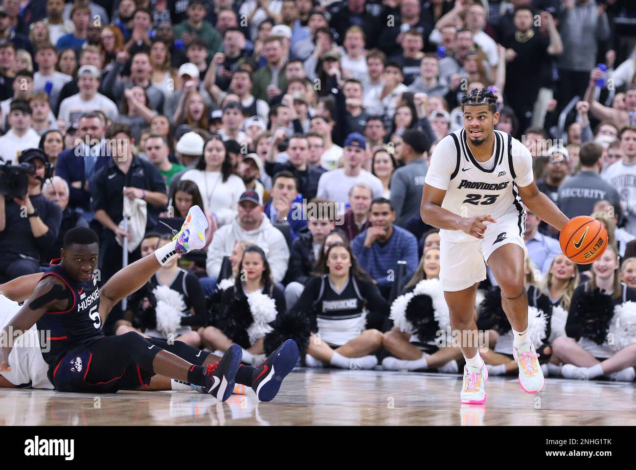 PROVIDENCE, RI - JANUARY 04: Providence Friars forward Bryce Hopkins ...