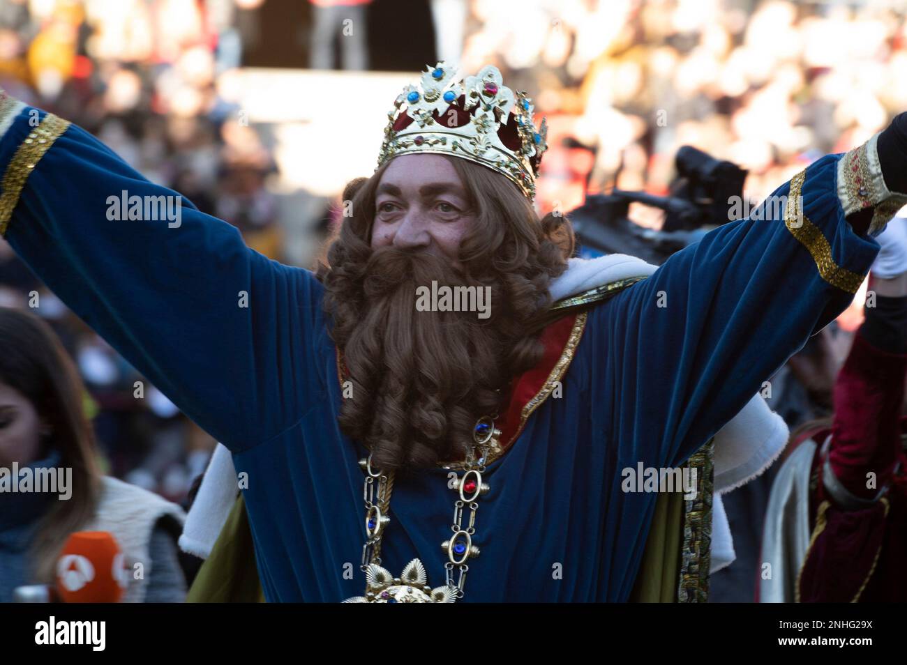 King Gaspar arriving in a helicopter of the Maneuver Helicopter ...