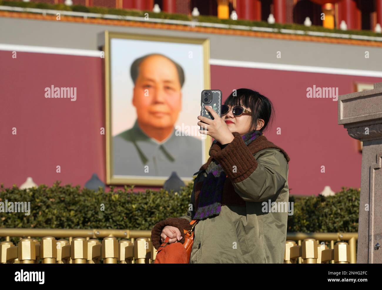 A photo shows Tiananmen (Tian'anmen / Tienanmen / T'ien-an Men/ Gate of ...