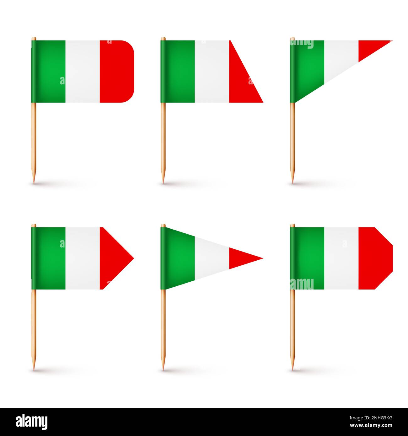 Italian flag stick Stock Vector Images - Alamy