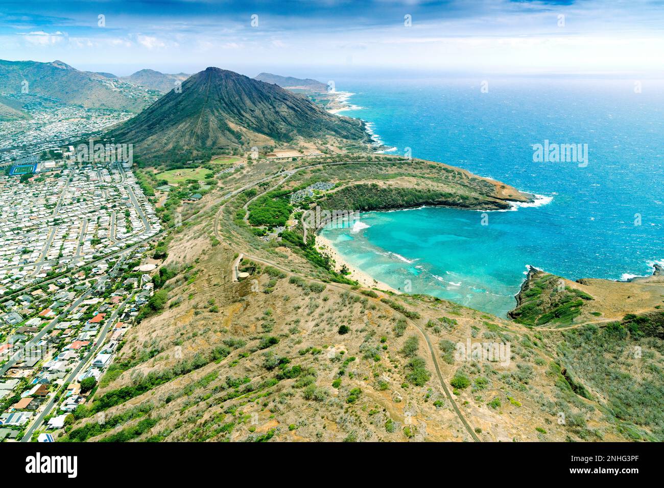 Aerial Photography,Helicopter Hanauma Bay and Coco Crater Honolulu,Oahu ...