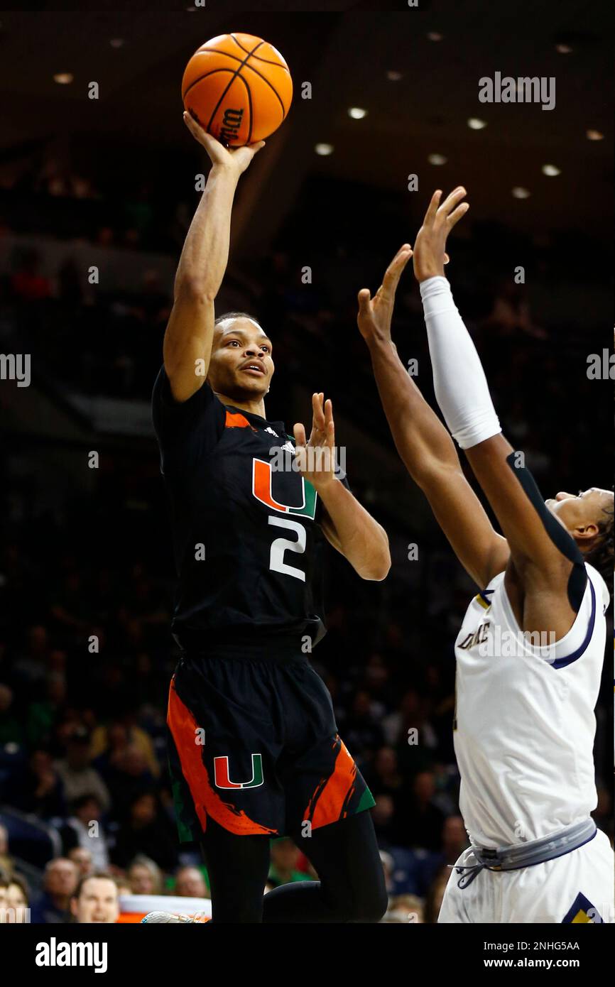 SOUTH BEND, IN - DECEMBER 30: Miami (Fl) Hurricanes guard Isaiah Wong ...