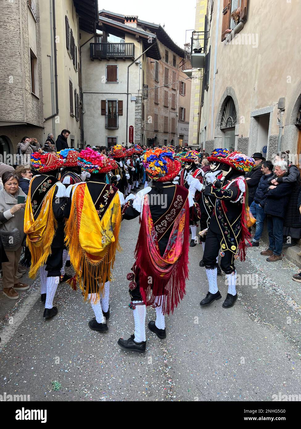 Bagolino carnival, the balari Stock Photo - Alamy