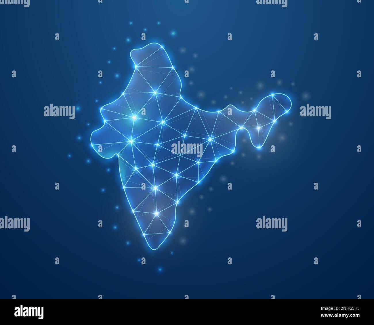 India 3d symbol in low poly style. India map design concept ...