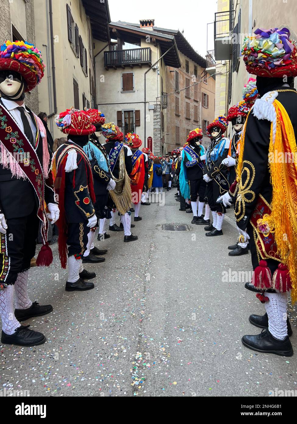 Bagolino carnival, the balari Stock Photo - Alamy