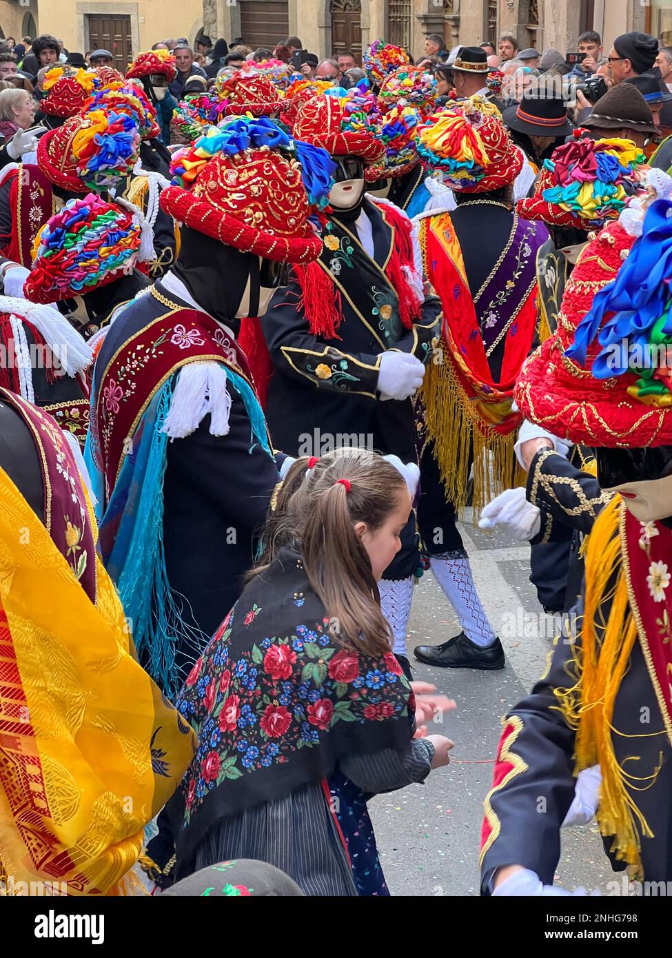 Bagolino carnival, the balari Stock Photo - Alamy