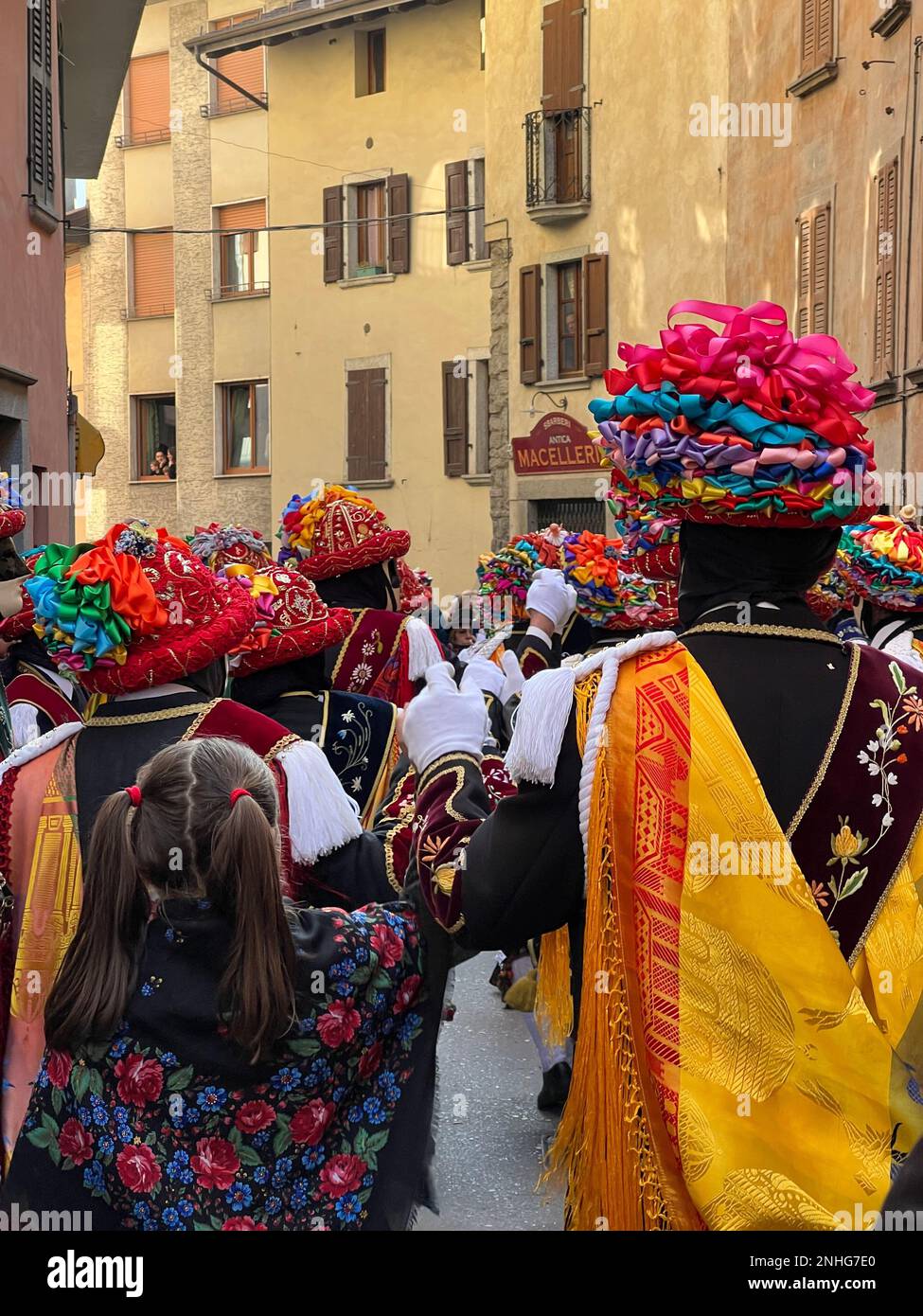Bagolino carnival, the balari Stock Photo - Alamy